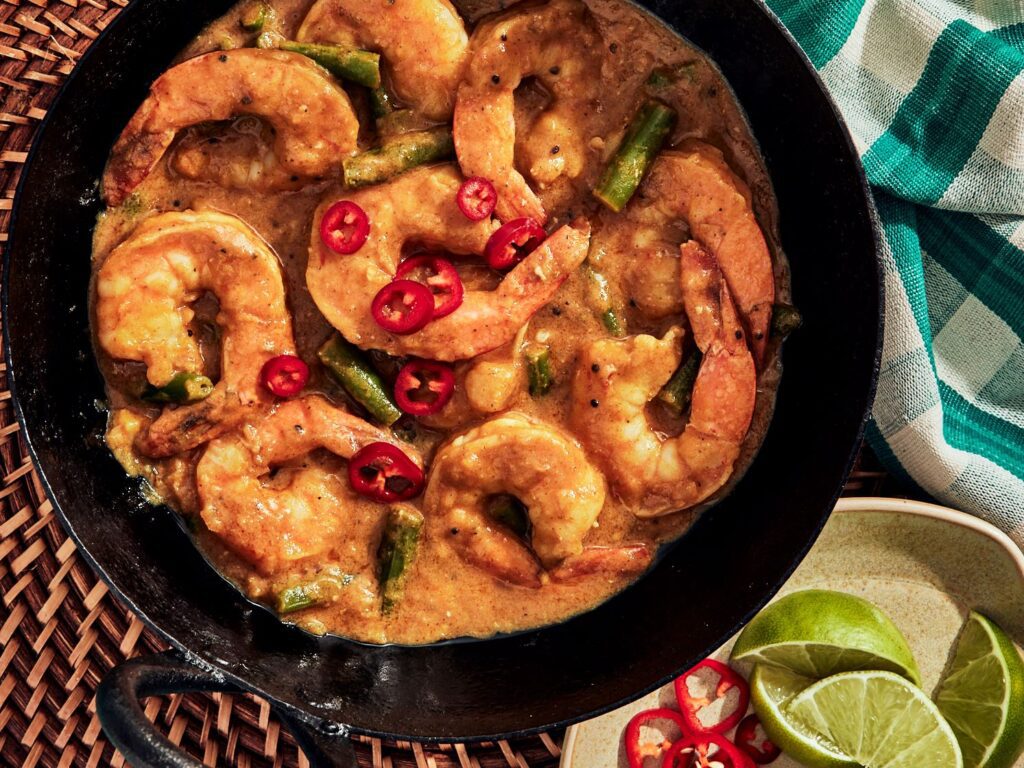 Coconut Shrimp Curry with Green Beans - Maya Kaimal